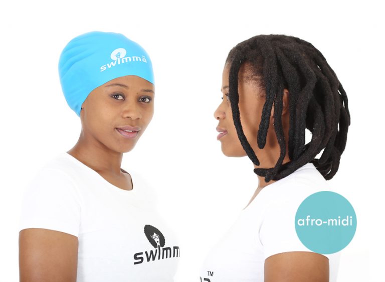 Afro-Midi Black – Swimma Caps