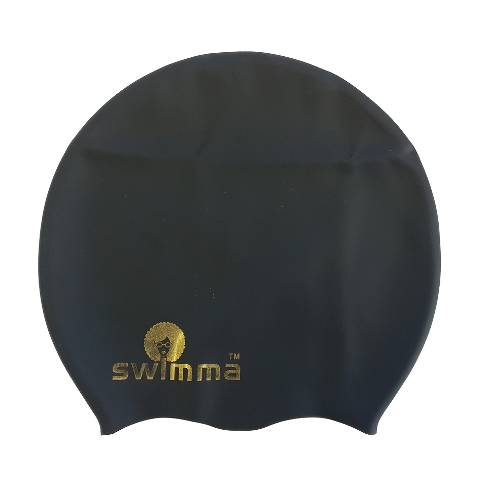 Afro-Regular Black with Gold Print – Swimma